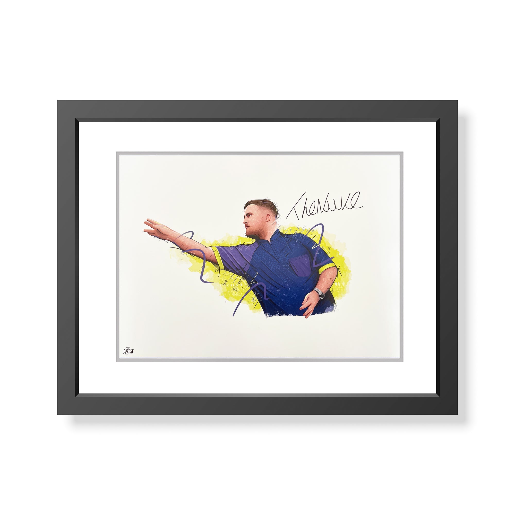 Luke Littler Signed Darts Artistic Photo: Rise To Fame